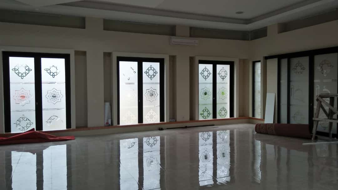 motif sticker sandblast masjid motif motif ornament dan kaligrafi